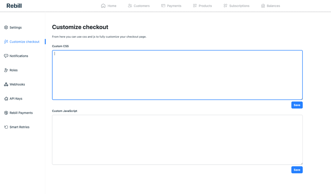 Checkout Landing - Rebill API Reference